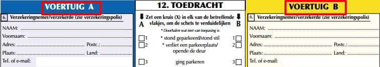 Een schadeformulier invullen